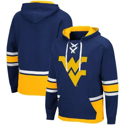 COLOSSEUM West Virginia Mountaineers Lace Up 3.0 Pullover Hoodie - Navy