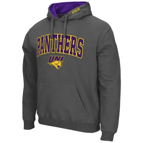 COLOSSEUM Northern Iowa Panthers Arch And Logo Pullover Hoodie - Charcoal