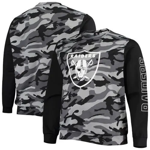 FOCO Las Vegas Raiders Camo Long Sleeve T-shirt - Black