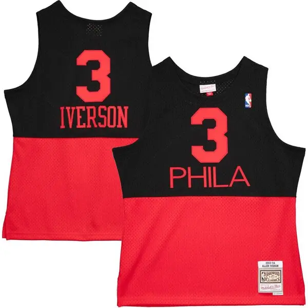 Mitchell & Ness Allen Iverson Philadelphia 76ers 2003/04 Hardwood Classics Reload 2.0 Swingman Jersey - Black