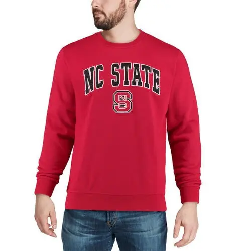 COLOSSEUM Nc State Wolfpack Arch & Logo Crew Neck Sweatshirt