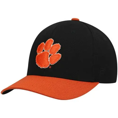 Top Of The World Clemson Tigers Two-tone Reflex Hybrid Tech Flexfit Cap - Black