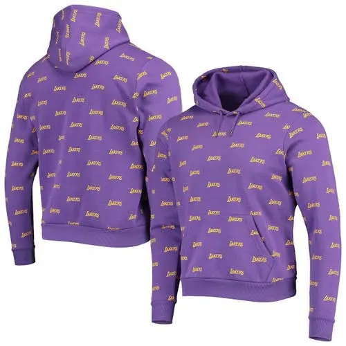 THE WILD COLLECTIVE Allover Logo Pullover Hoodie - Purple
