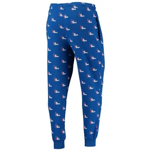 THE WILD COLLECTIVE Philadelphia 76ers Allover Logo Jogger Pants