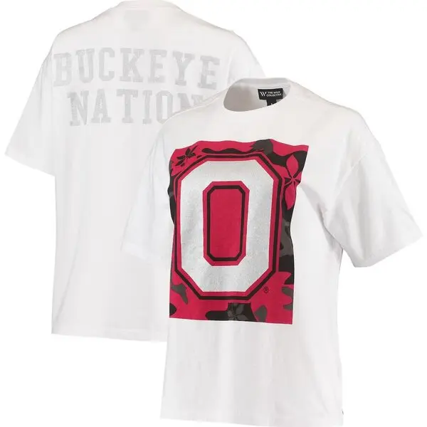 THE WILD COLLECTIVE Ohio State Buckeyes Graphic T-shirt - White