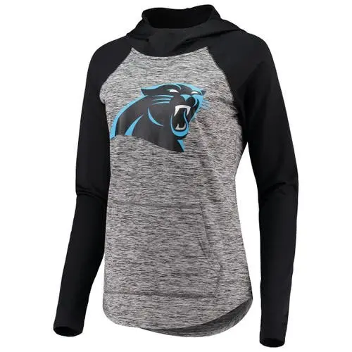 G-III 4HER BY CARL BANKS Heathered Gray/black Carolina Panthers Championship Ring Pullover Hoodie - Heather Gray