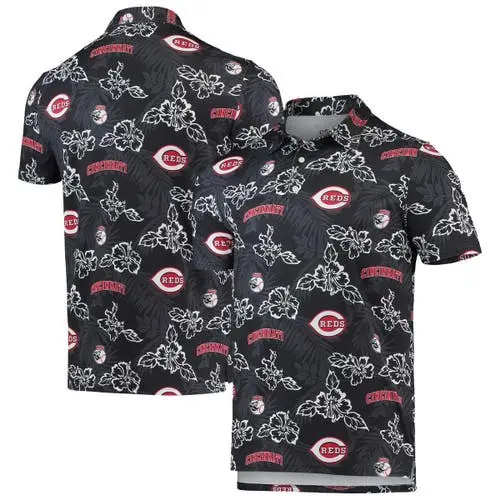 Reyn Spooner Cincinnati Reds Performance Polo - Black