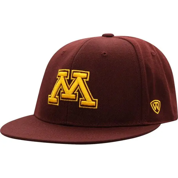 Top Of The World Minnesota Golden Gophers Team Color Fitted Hat - Maroon