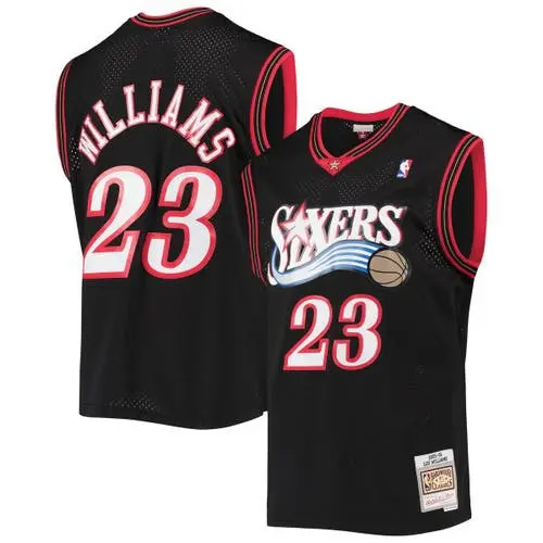 Mitchell & Ness Lou Williams Philadelphia 76ers 2005/06 Hardwood Classics Swingman Jersey - Black