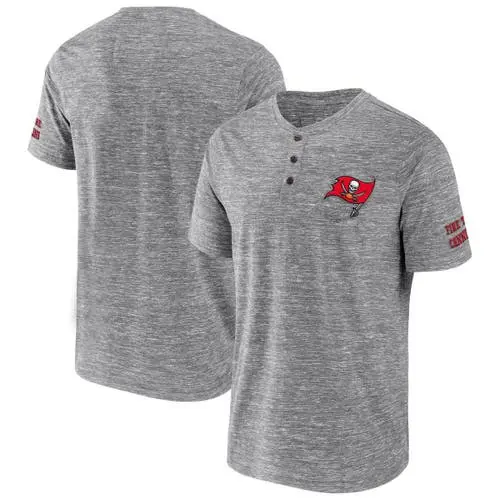 NFL X DARIUS RUCKER Collection Fanatics Heathered Gray Tampa Bay Buccaneers Slub Henley T-shirt - Heather Gray