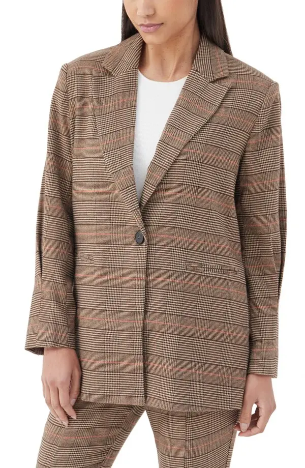 4TH & RECKLESS Bartlett Check Oversize Blazer