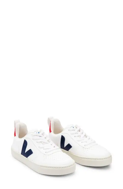 VEJA V-10 Low Top Sneakers - White Cobalt Pekin