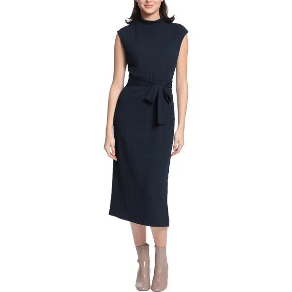 Maggy London Sleeveless Midi Dress - Navy
