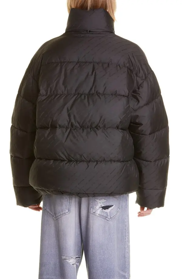 Balenciaga Logo Jacquard Puffer Jacket