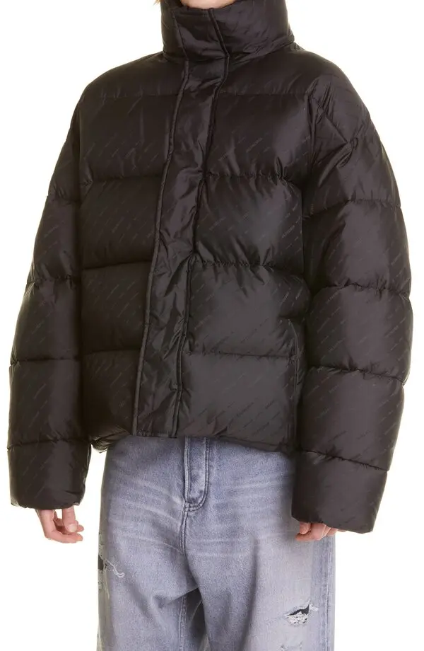 Balenciaga Logo Jacquard Puffer Jacket