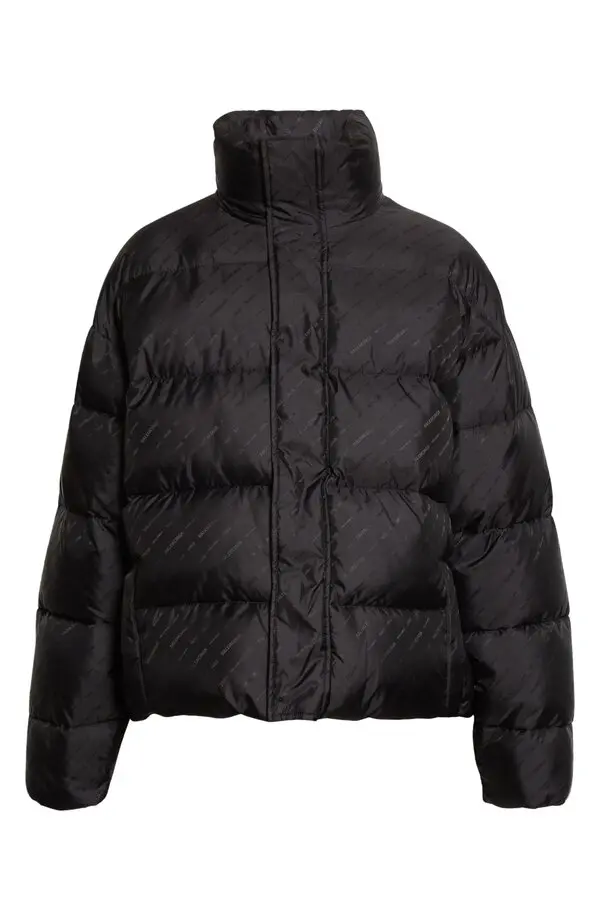 Balenciaga Logo Jacquard Puffer Jacket