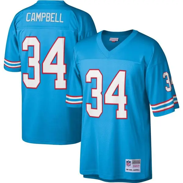 Mitchell & Ness Earl Campbell Houston Oilers Legacy Replica Jersey - Light Blue