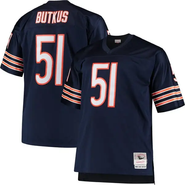 Mitchell & Ness Dick Butkus Chicago Bears Big & Tall 1966 Retired Player Replica Jersey - Navy
