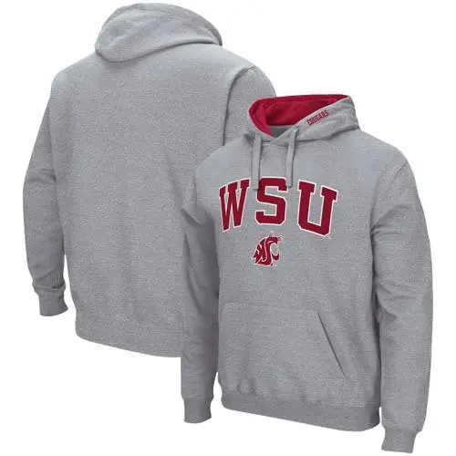 COLOSSEUM Washington State Cougars Arch & Logo 3.0 Pullover Hoodie