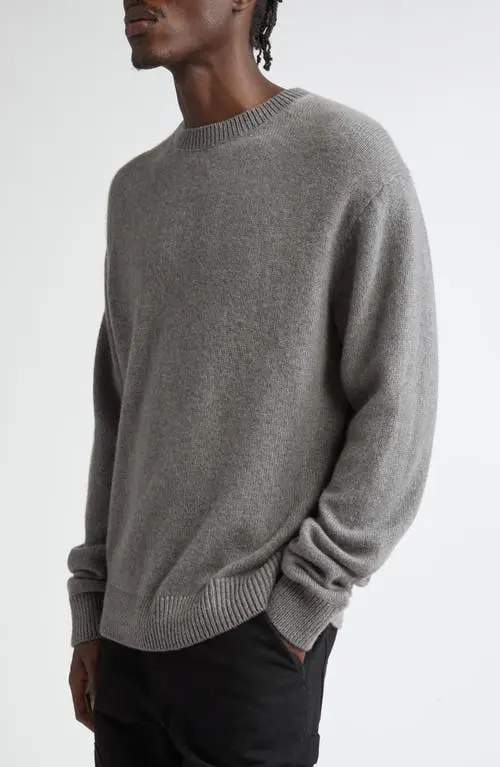 THE ELDER STATESMAN Simple Cashmere Sweater - Light Grey