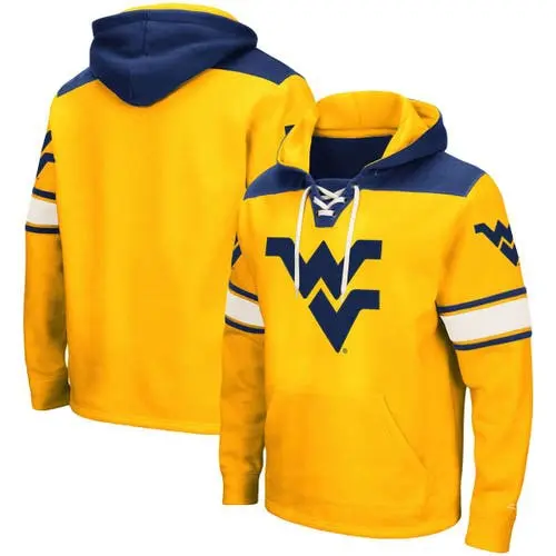 COLOSSEUM West Virginia Mountaineers 2.0 Lace-up Pullover Hoodie - Gold