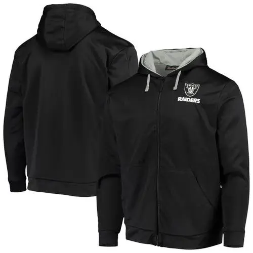 DUNBROOKE Gray Las Vegas Raiders Apprentice Full-zip Hoodie - Black