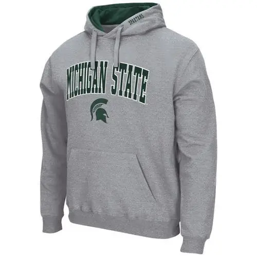 COLOSSEUM Michigan State Spartans Arch & Logo 3.0 Pullover Hoodie