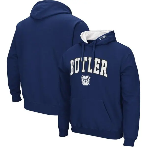 COLOSSEUM Butler Bulldogs Arch And Logo Pullover Hoodie - Navy