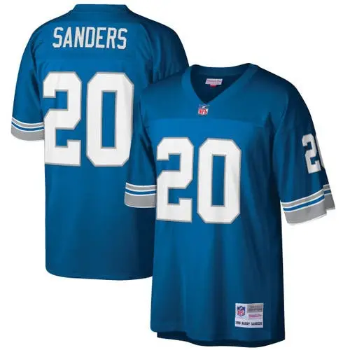 Mitchell & Ness Barry Sanders Detroit Lions 1996 Retired Player Replica Jersey - Blue
