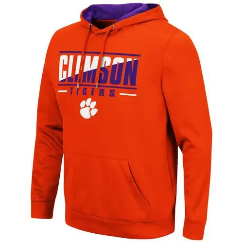 COLOSSEUM Clemson Tigers Slash Stack 2.0 Pullover Hoodie