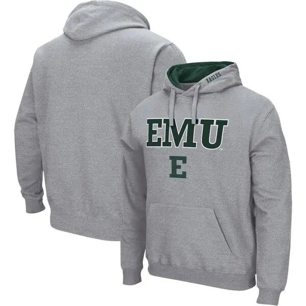 COLOSSEUM Eastern Michigan Eagles Arch & Logo 3.0 Pullover Hoodie