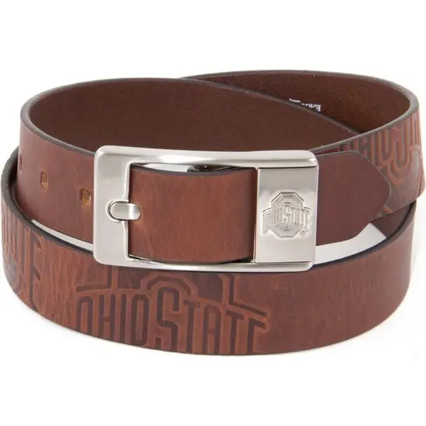EAGLES WINGS Ohio State Buckeyes Leather Belt - Brown