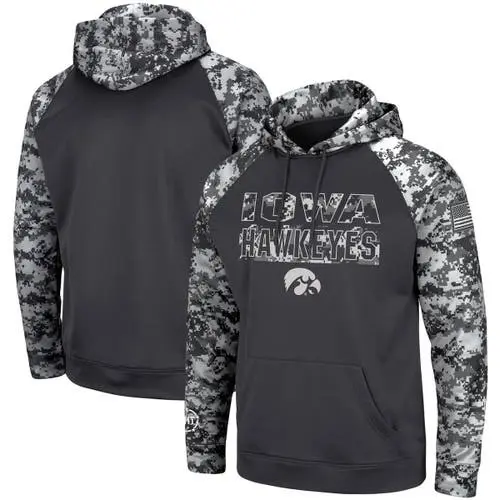 COLOSSEUM Iowa Hawkeyes Oht Military Appreciation Digital Camo Pullover Hoodie