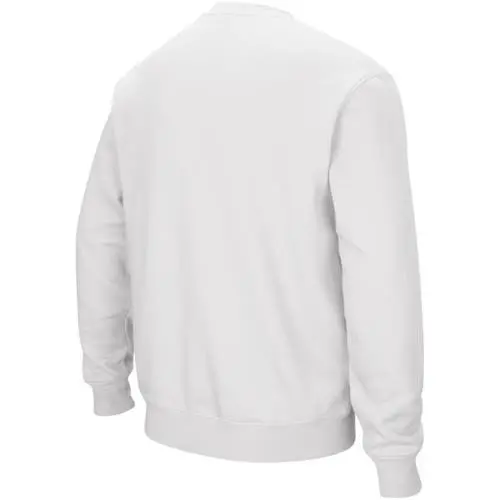 COLOSSEUM Clemson Tigers Arch & Logo Crew Neck Sweatshirt - White