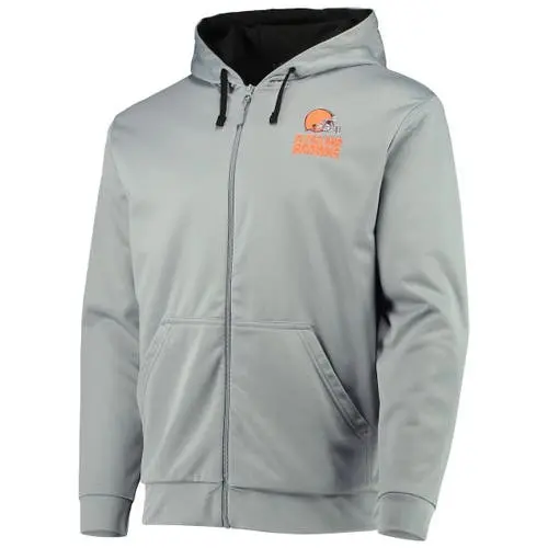 DUNBROOKE Black Cleveland Browns Apprentice Full-zip Hoodie