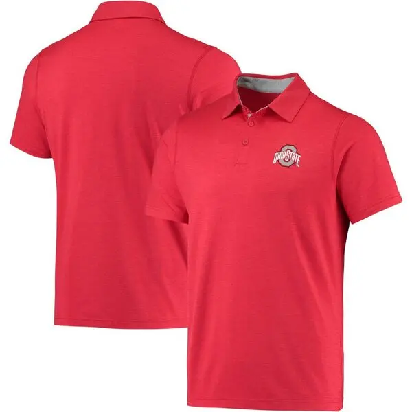 Columbia Ohio State Buckeyes Tech Trail Omni-shade Polo