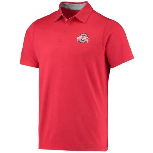 Columbia Ohio State Buckeyes Tech Trail Omni-shade Polo