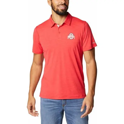 Columbia Ohio State Buckeyes Tech Trail Omni-shade Polo