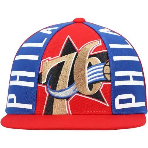Mitchell & Ness Philadelphia 76ers Hardwood Classics Big Face Callout Snapback Hat