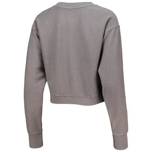 LEAGUE COLLEGIATE WEAR Florida Gators Corded Timber Crop Pullover Sweatshirt - Graphite