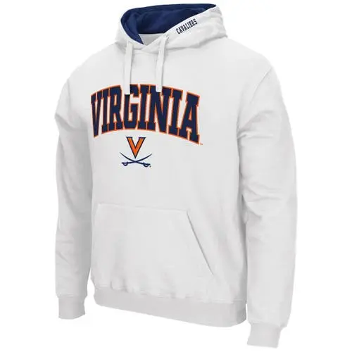 COLOSSEUM Virginia Cavaliers Arch & Logo 3.0 Pullover Hoodie - White