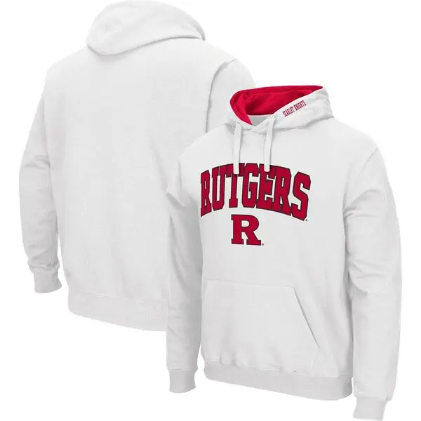 COLOSSEUM Rutgers Scarlet Knights Arch & Logo 3.0 Pullover Hoodie - White