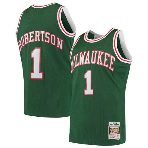 Mitchell & Ness Oscar Robertson Milwaukee Bucks 1971/72 Hardwood Classics Swingman Jersey - Green