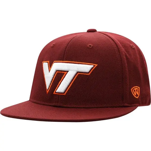 Top Of The World Virginia Tech Hokies Team Color Fitted Cap - Maroon