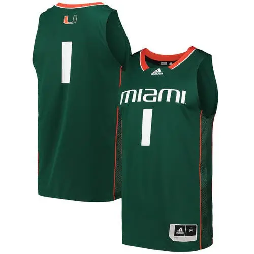 Adidas 1 Miami Hurricanes Swingman Basketball Jersey