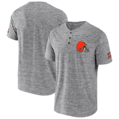 NFL X DARIUS RUCKER Collection Fanatics Heathered Gray Cleveland Browns Slub Henley T-shirt - Heather Gray