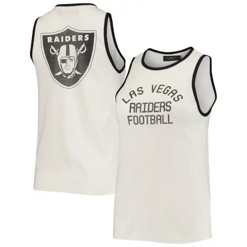 Junk Food Las Vegas Raiders Scoop Neck Tank Top - White