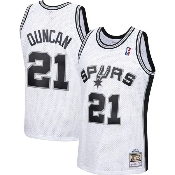 Mitchell & Ness Tim Duncan San Antonio Spurs Hardwood Classics Swingman Jersey - White