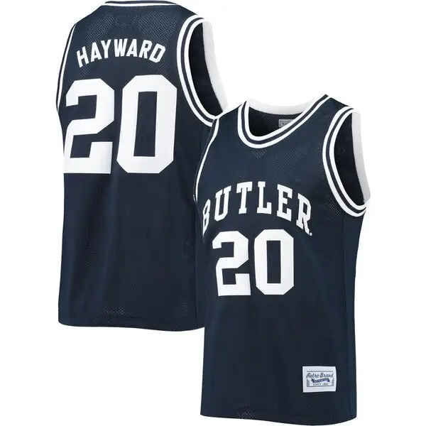 The Original Retro Brand Original Gordon Hayward Butler Bulldogs Commemorative Classic Basketball Jersey - Navy