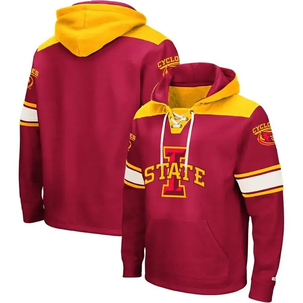 COLOSSEUM Iowa State Cyclones 2.0 Lace-up Pullover Hoodie